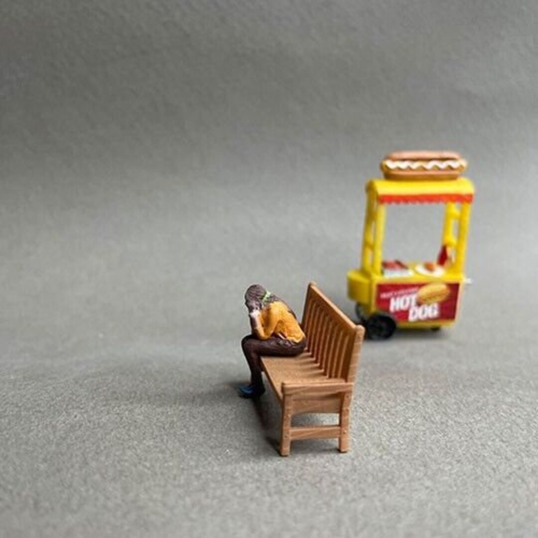 1/64 Diorama People Thinking Woman for Hotwheels Matchbox Greenlight ...