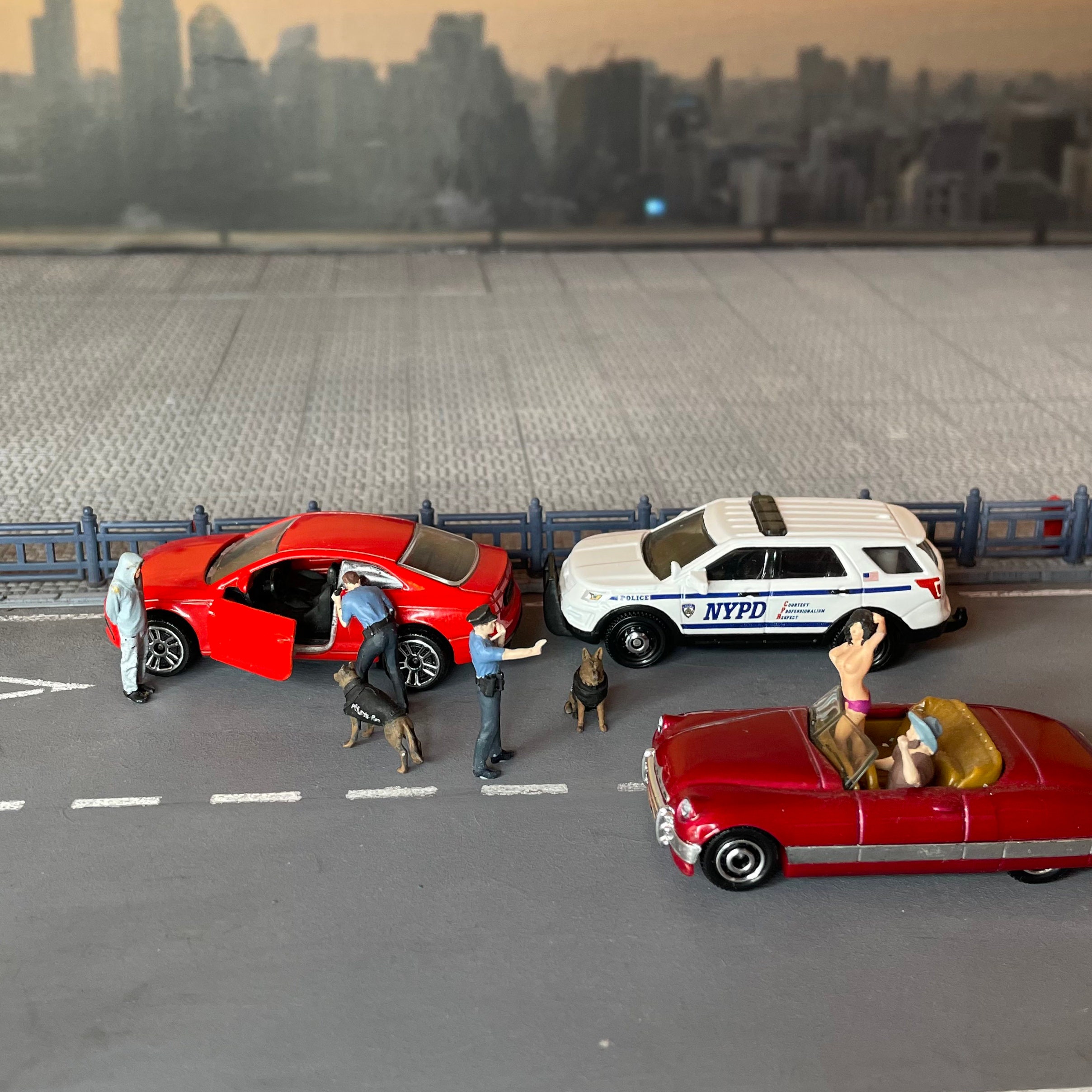 1-64 Scale Diorama Policemen Figures and Shepherd Dogs Set - Etsy
