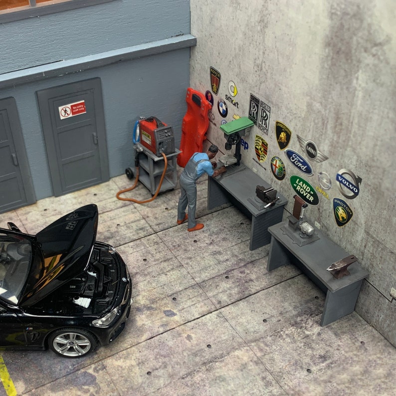 1/43 Garage Car Service Diorama Machine Tools Set 2 - Etsy