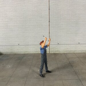 1-24 Scale Garage Mechanic With Wrench Figure - Detailed People Figure ...