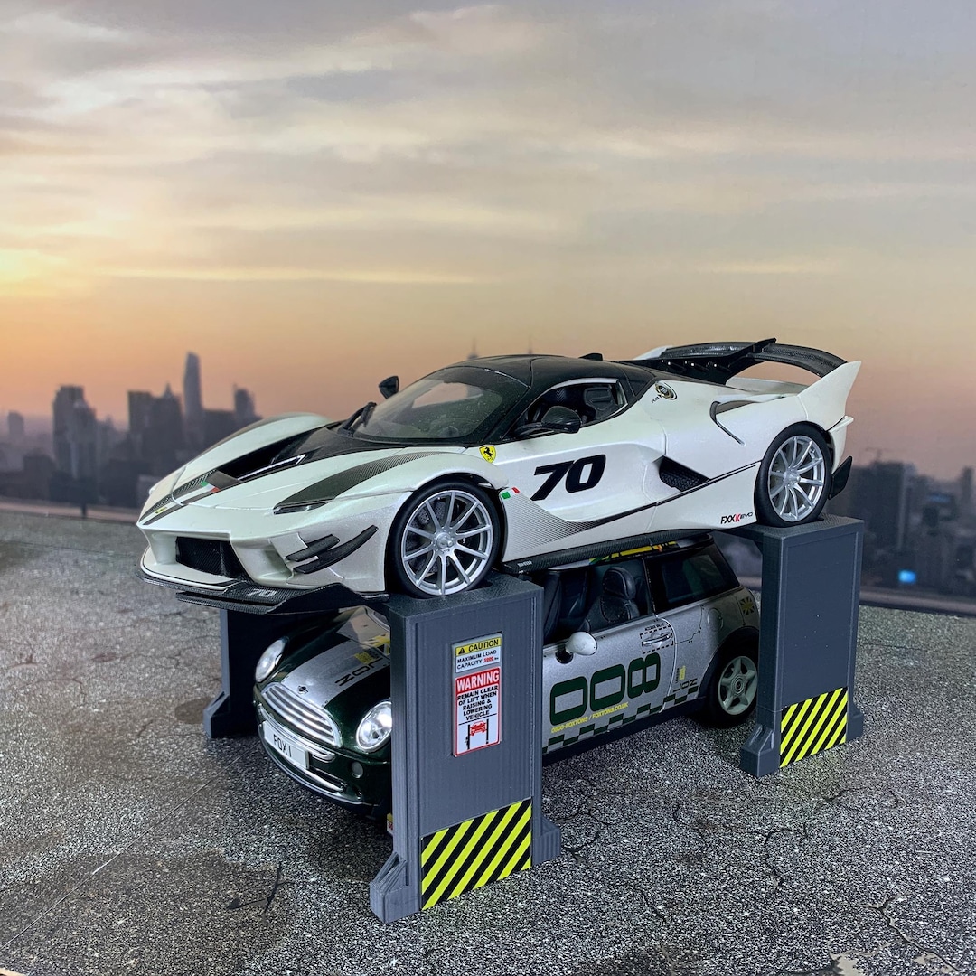 1:18 Scale Single Model Car Stacker | 3d-printed Plastic Stands| Holder ...