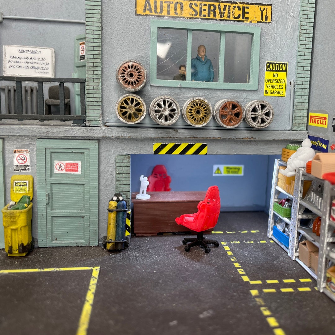 1/64 Garage Diorama Mechanics Modern Furniture Set - Etsy