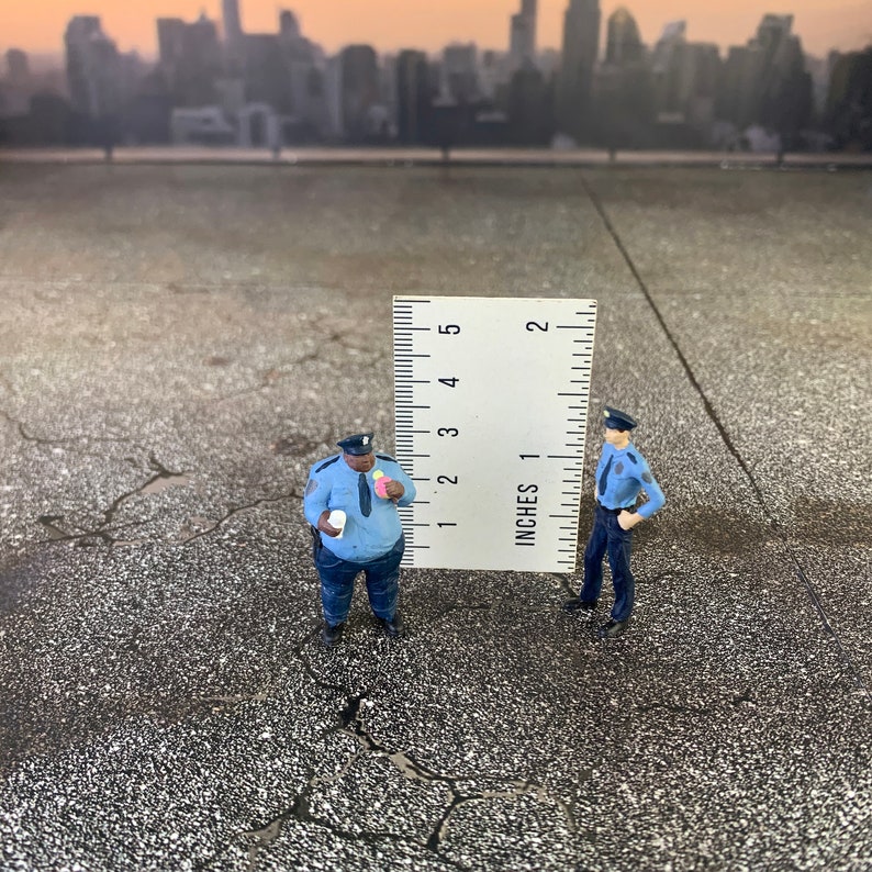 1/43 Scale Police Officers Figures Miniature Cop Figurines 42 Mm 1.65 ...