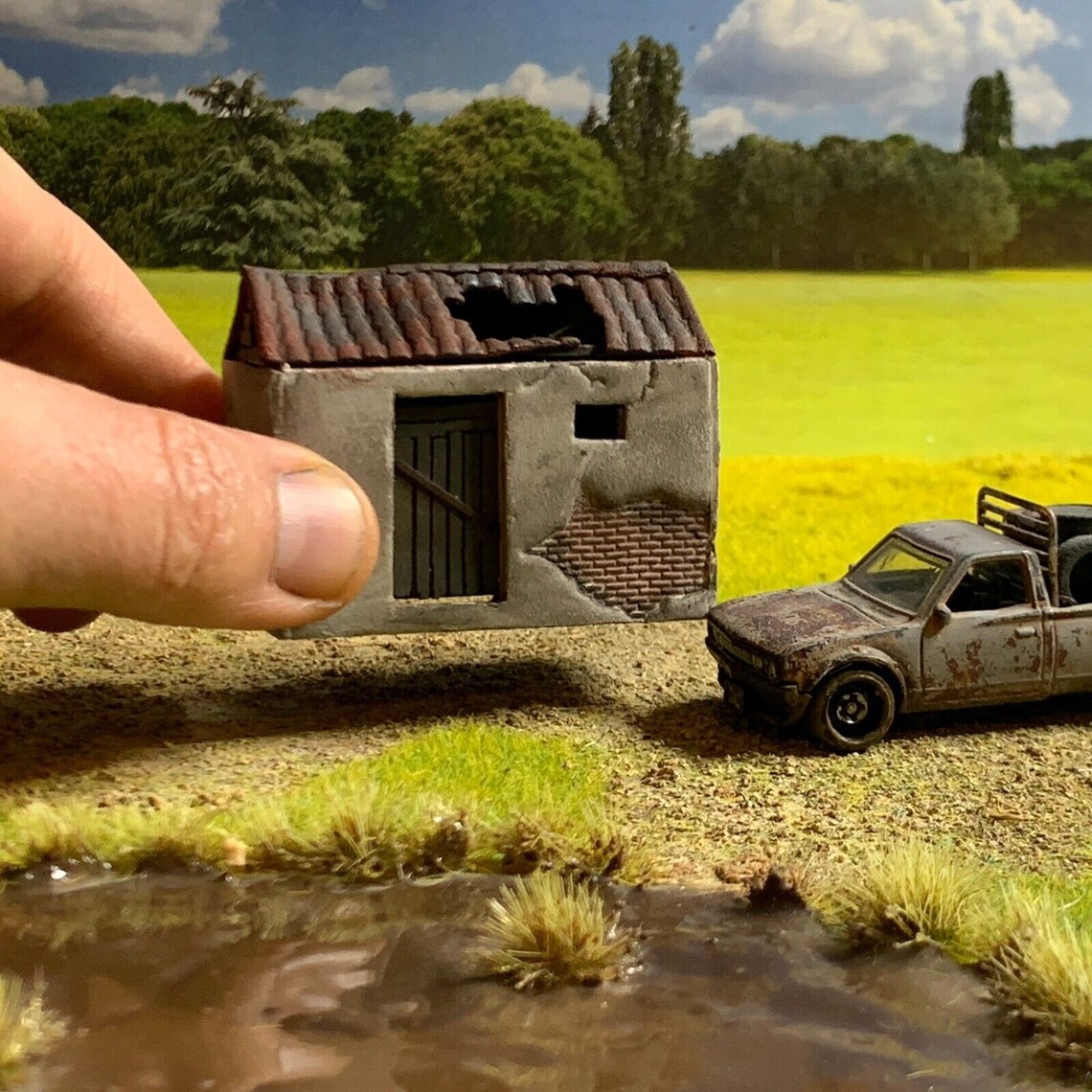 1/64 Scale Diorama Building Abandoned Barn Realistic House - Etsy