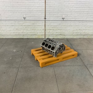 1:24 Scale Diorama Engine Block - Detailed Model Car Part for G-scale ...