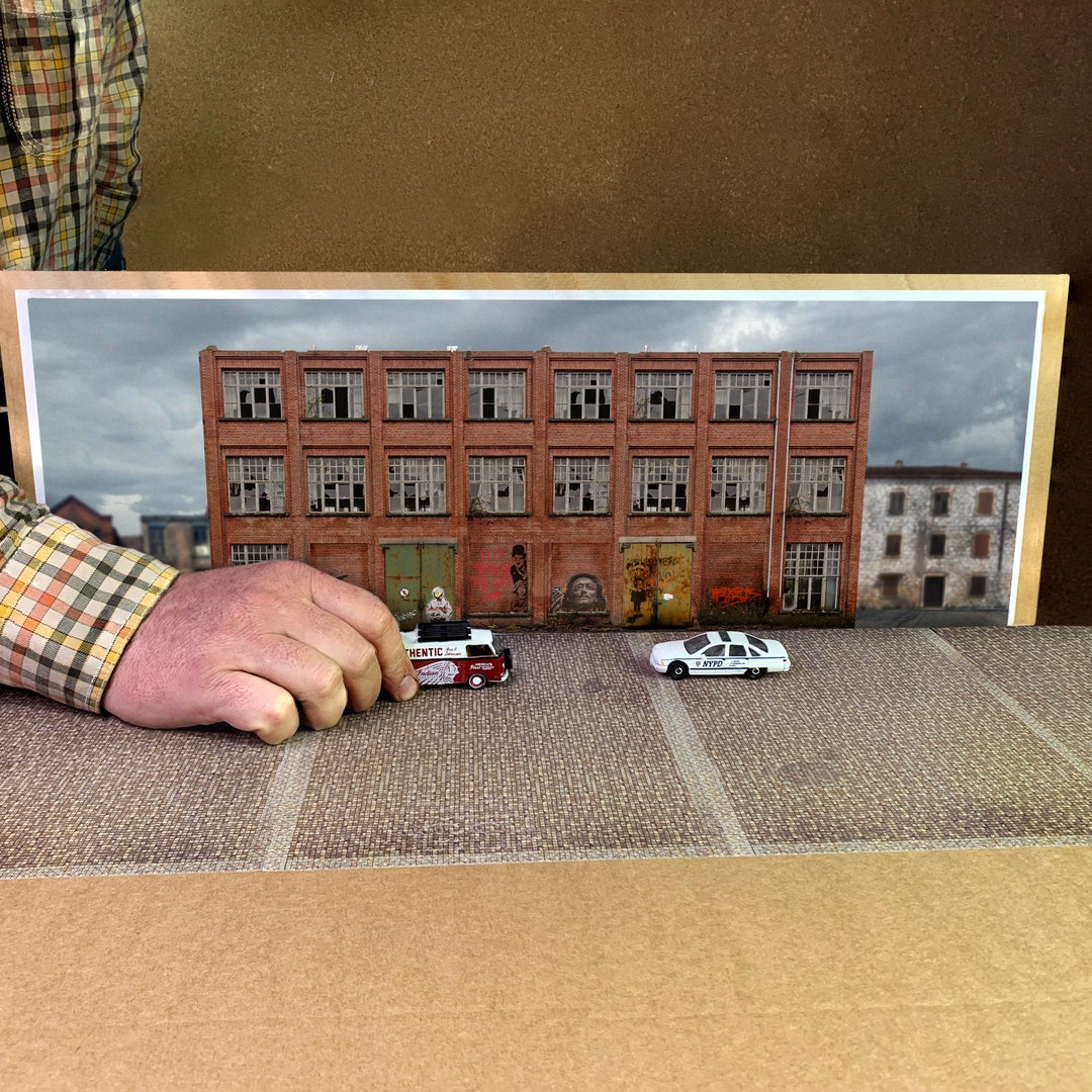 1/64 Diorama Backdrop DIGITAL FILE Abandoned Factory Photo Background ...