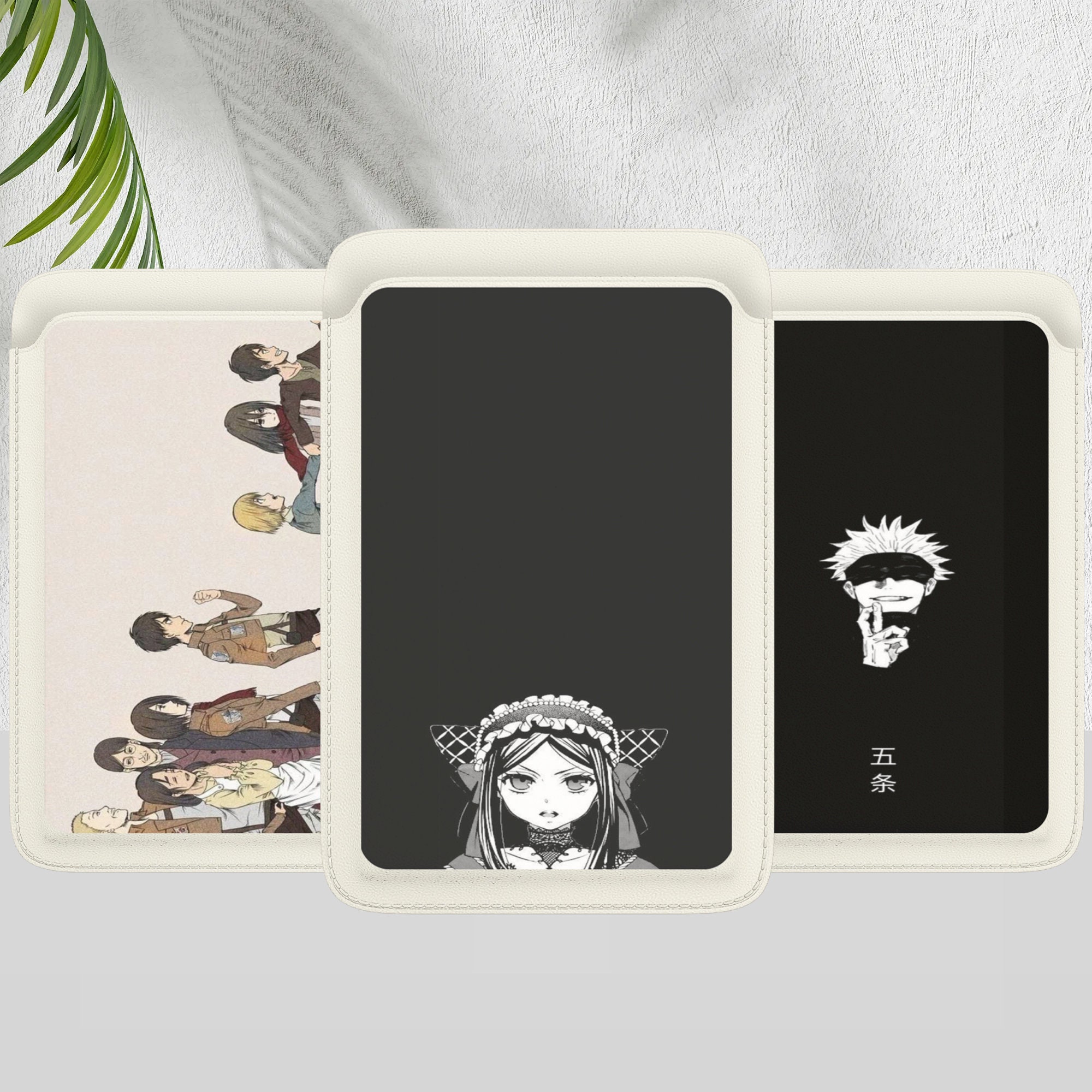 Anime Wallet for Magsafe, Magnetic Leather Card Holder Stick on for ...
