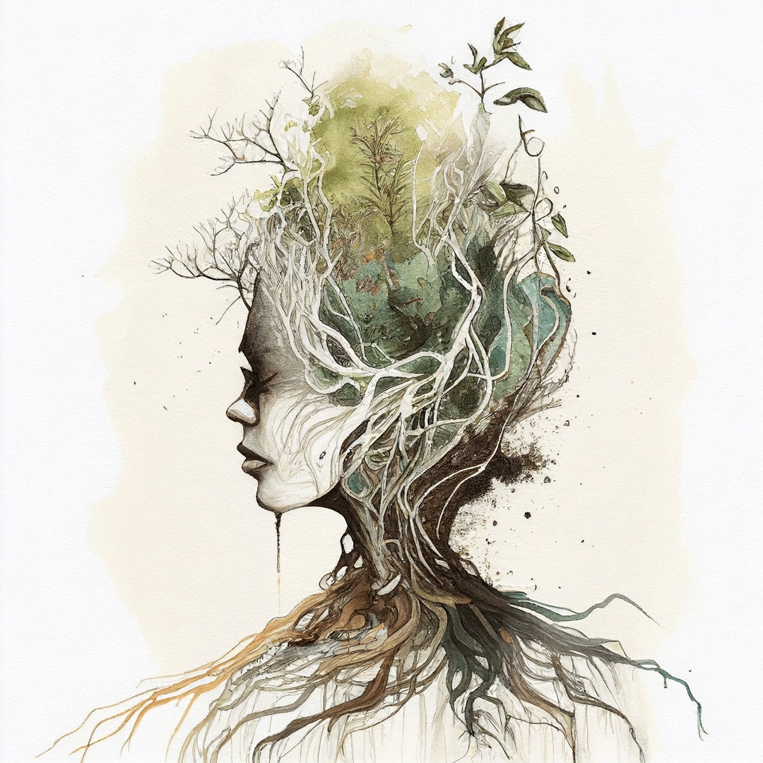 Printable Rooted Woman | Digital Download Poster | Wallpaper ...