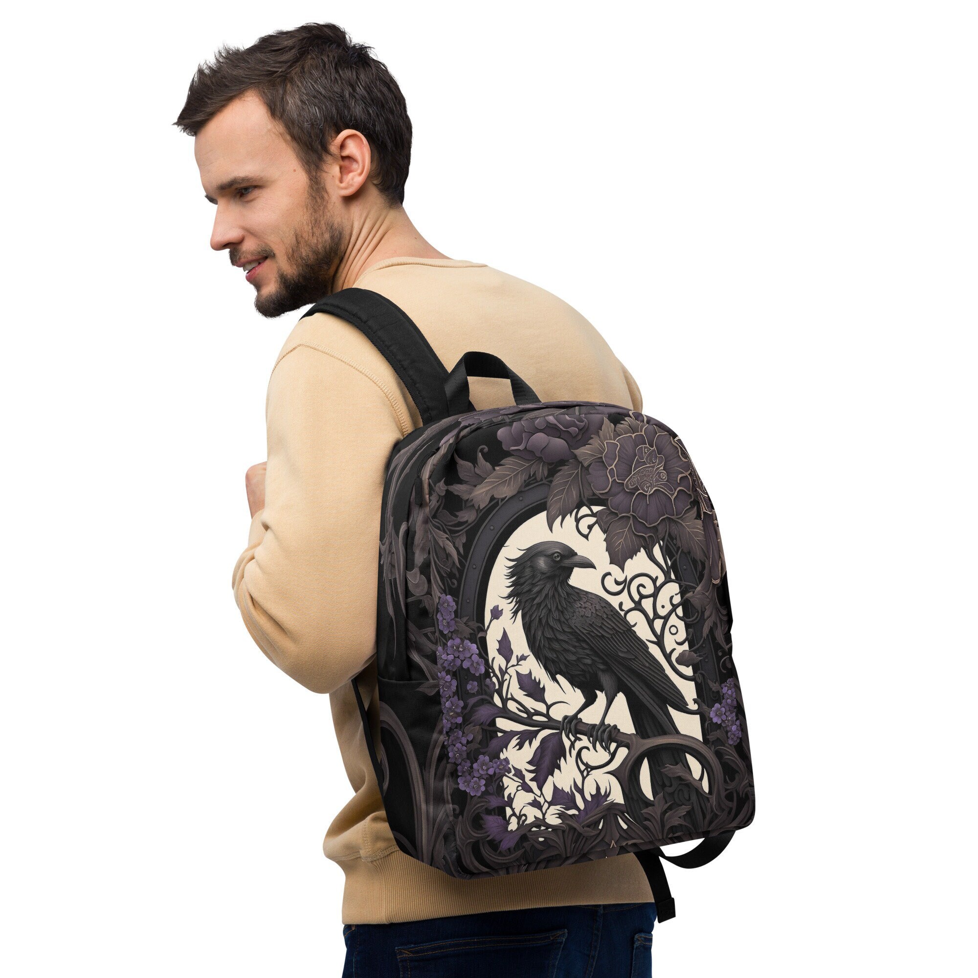 Goth Raven Gothic Art Backpack - Etsy