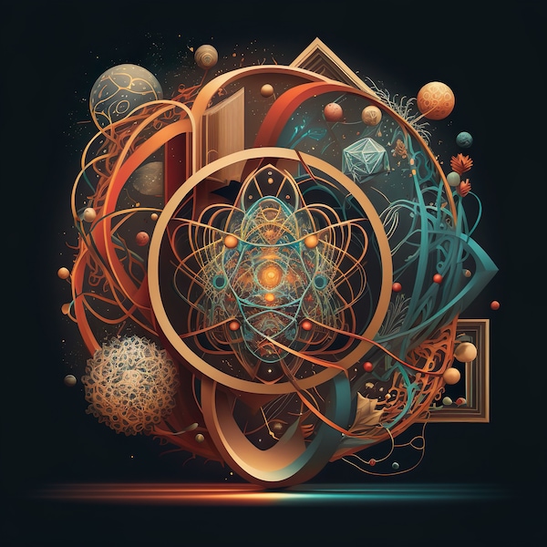 Planets Abstract Art - Etsy