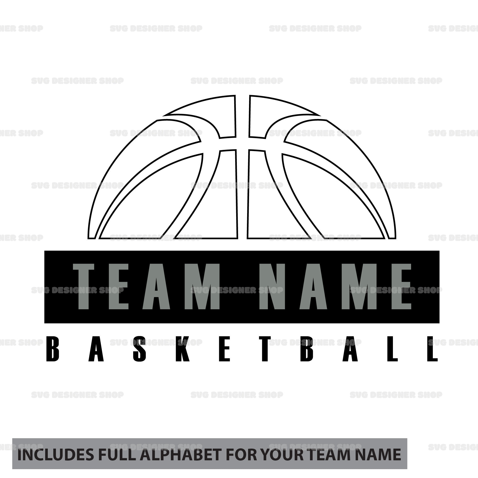 Basketball SVG Basketball Team Logo Cricut Files Basketball - Etsy