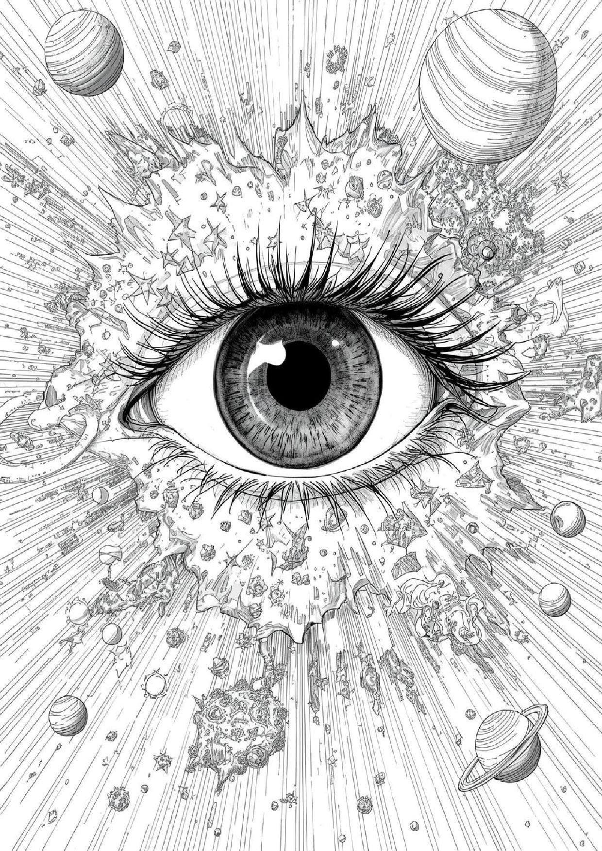 40 Eyes Coloring Pages | Detailed Eye Line Art | Adult Coloring Book ...