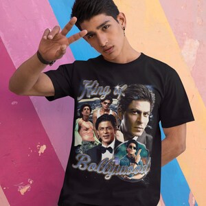 Shahrukh Khan Shirt, Shahrukh Khan Vintage T-shirt, Bollywood Shirt ...