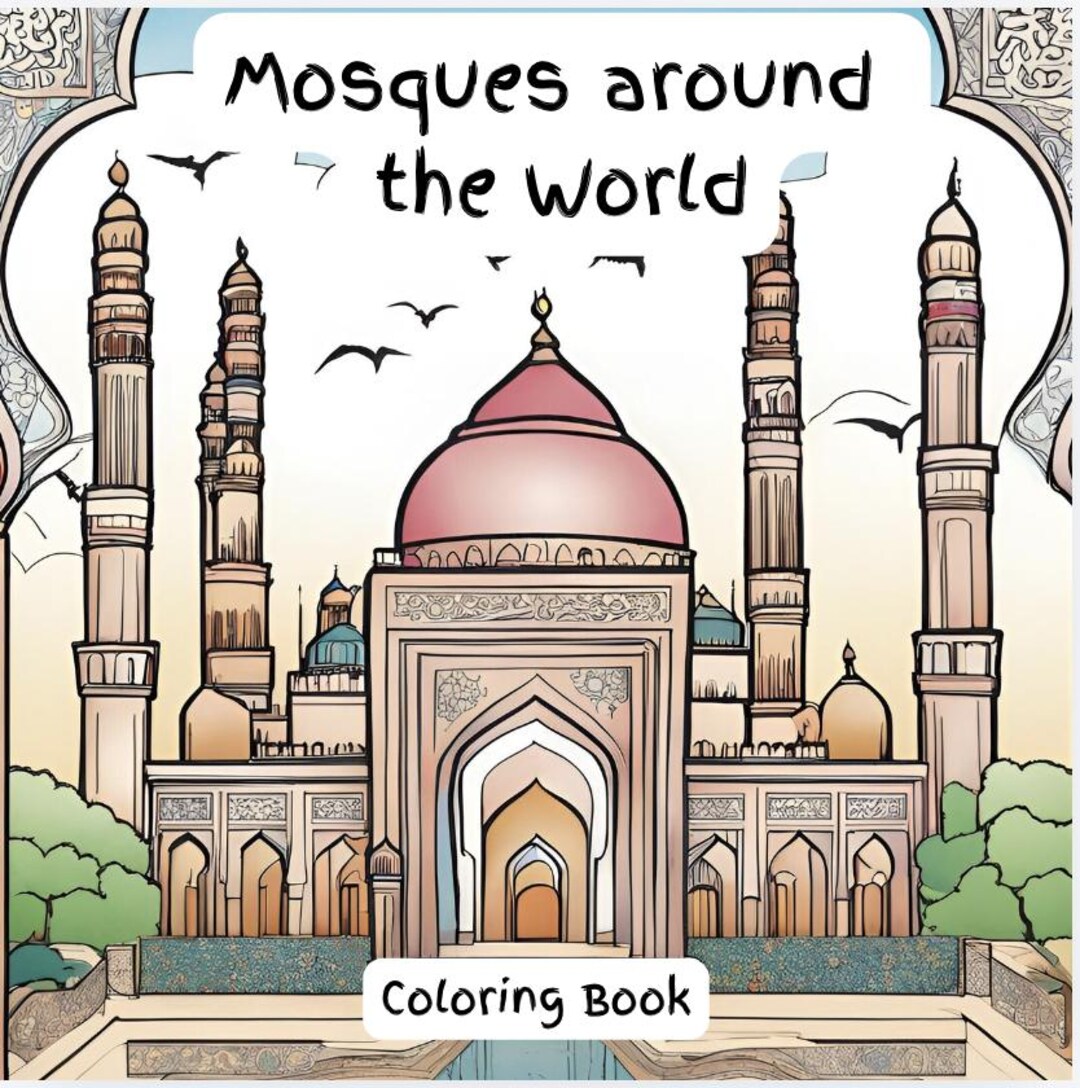 Mosques Around the World Coloring Book - Etsy