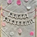Birthday Cake Banner / Rustic Birthday Cake Topper / Happy Birthday ...