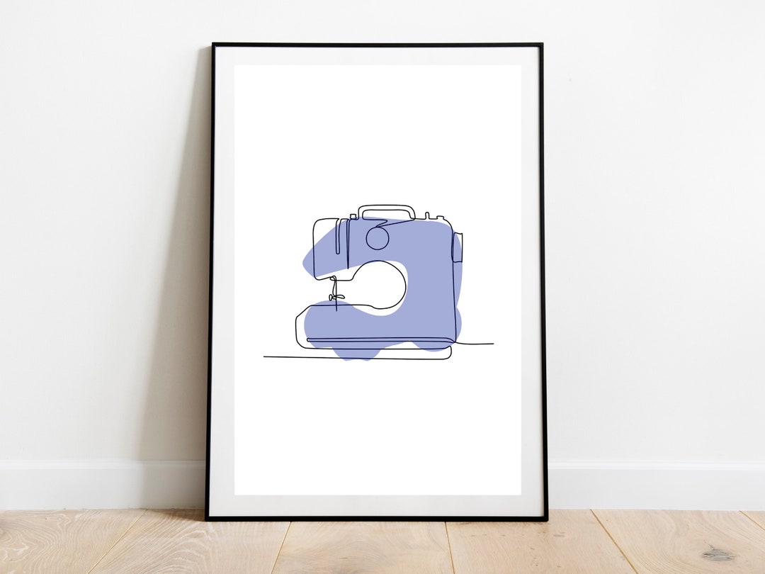 Minimalist Sewing Machine Line Art Digital Download Fashion - Etsy
