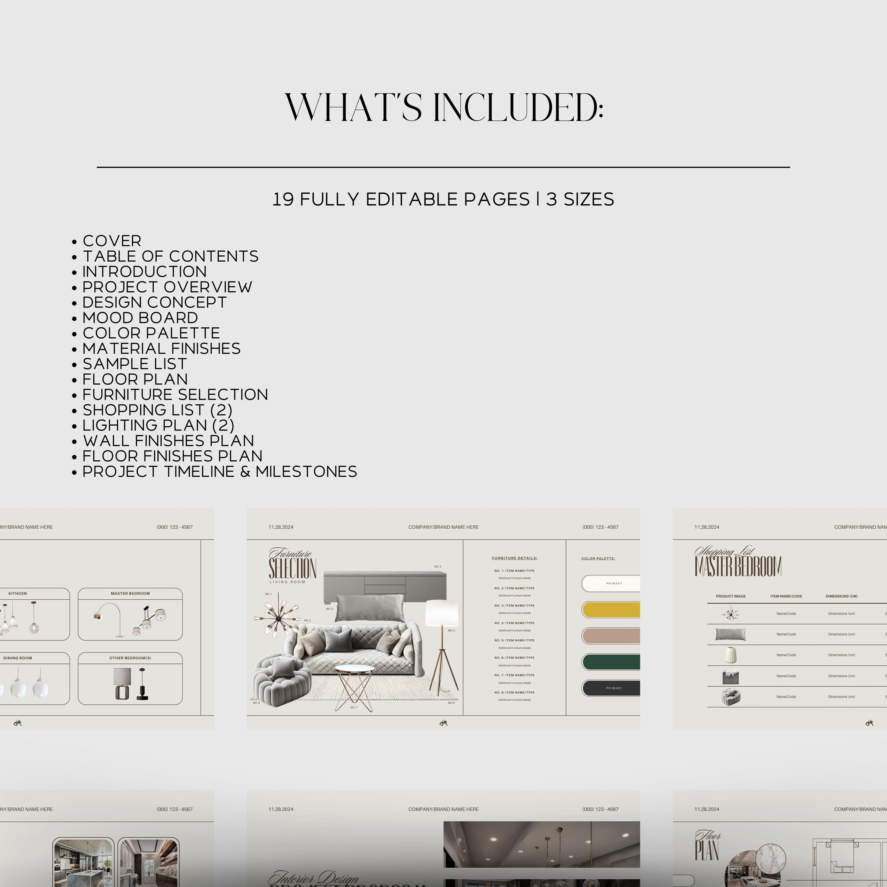 Interior Design Template Canva Design Proposal Editable Design Template ...