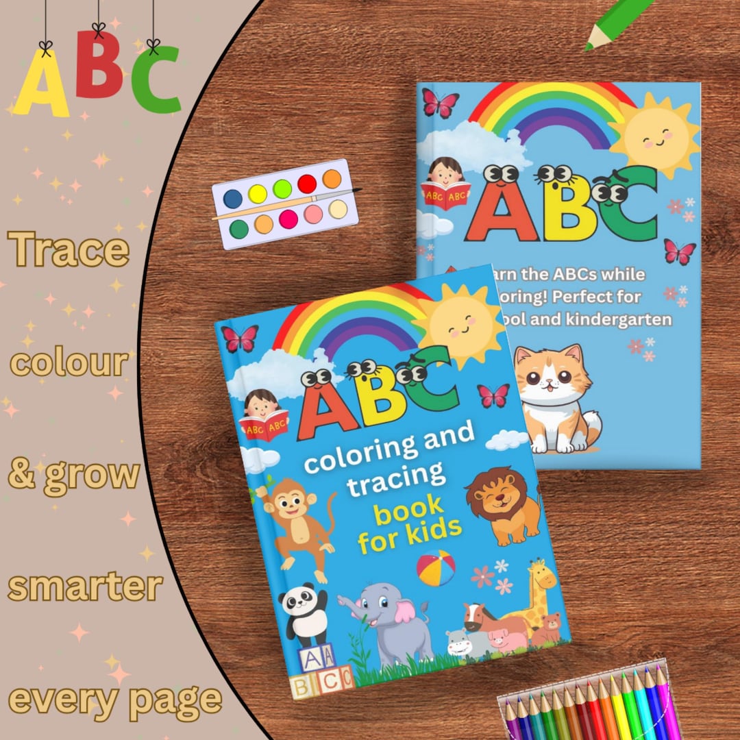 ABC Coloring & Tracing Book for Kids | Preschool Alphabet Activity ...