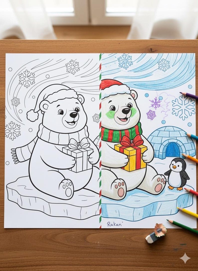 30 Christmas Coloring Pages for Kids | Printable Holiday Coloring Book ...