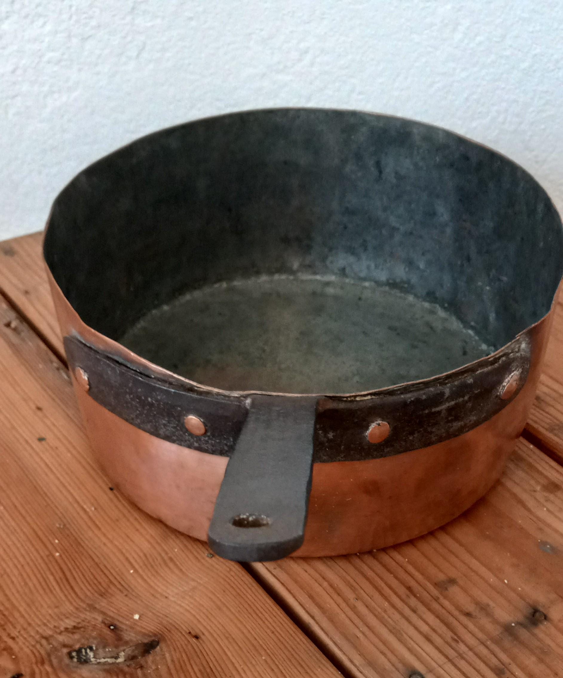 Antique Copper Pot Planter Live Tree Ornaments Decorative Trimming ...