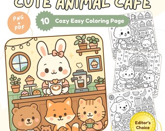 Capybara and Friends Coloring Book – 10 Cozy Capybara Pages for Kids ...