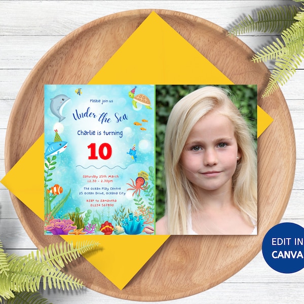 Pool Party Invitation 10 Year Old - Etsy