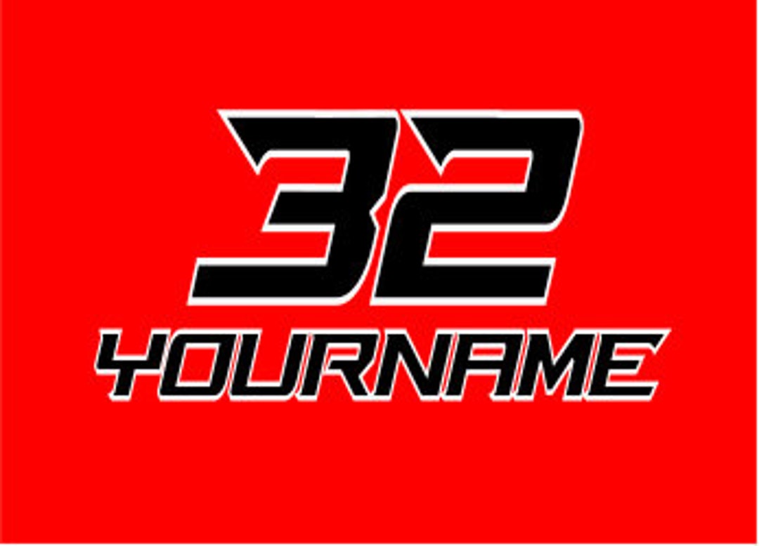 Custom Motocross Number and Name Sticker - Etsy