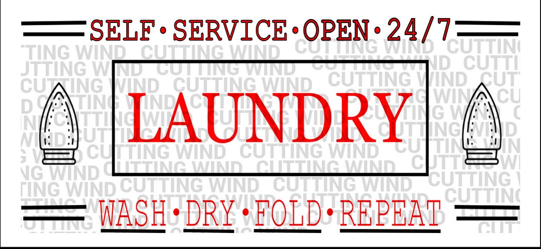 Self Serve Laundry Service Sign Design Funny - Etsy