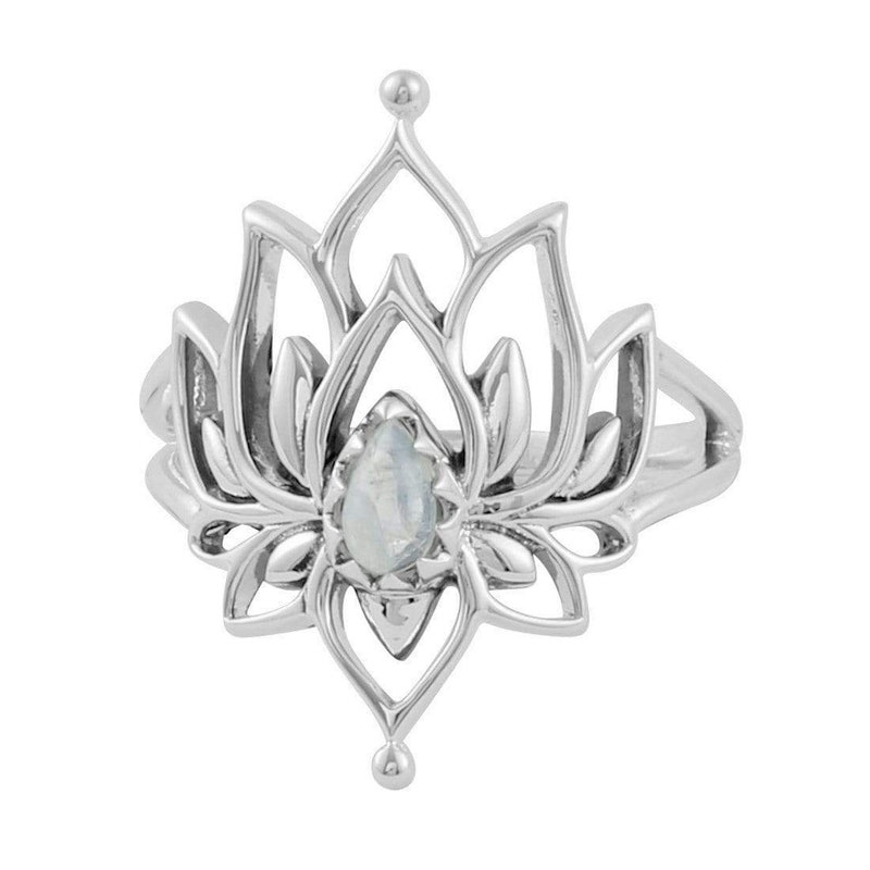 Silver Lotus Ring - Etsy