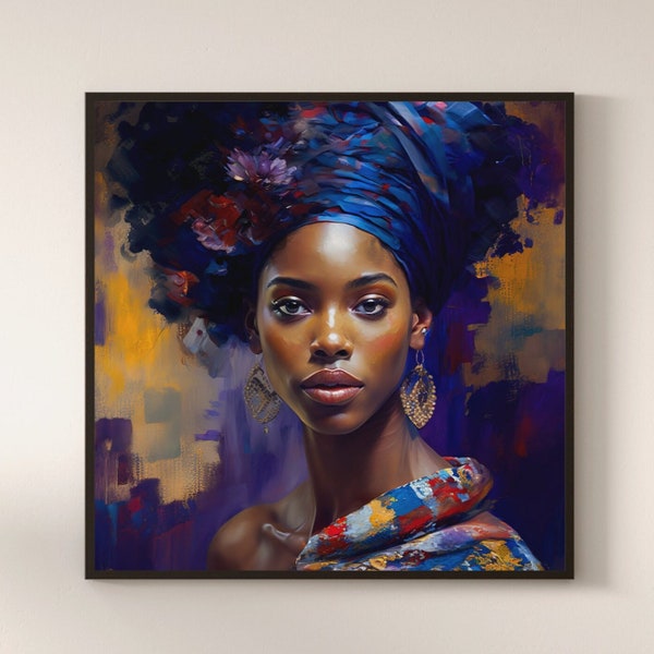 Print Schilderij Vrouw Portrait - Etsy