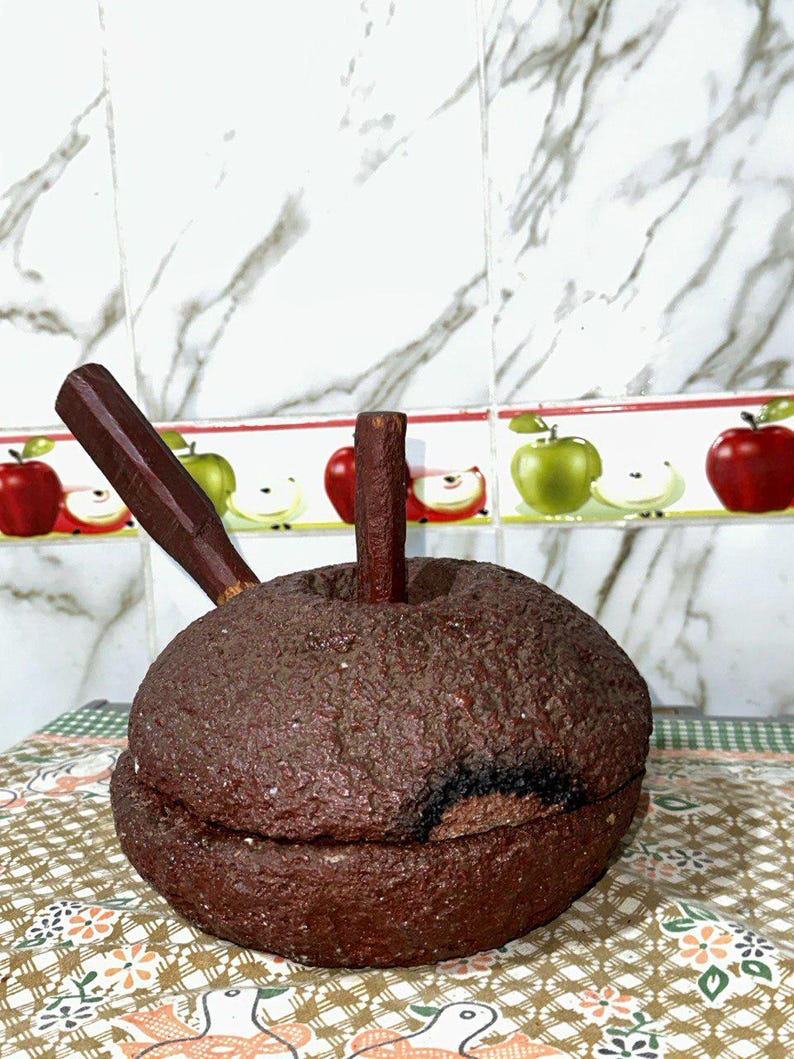 Handcrafted Traditional Stone Grinder | Rustic Millstone for Spices ...