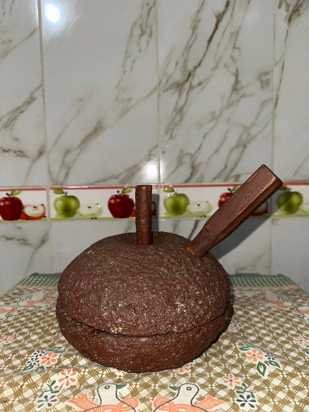 Handcrafted Traditional Stone Grinder | Rustic Millstone for Spices ...