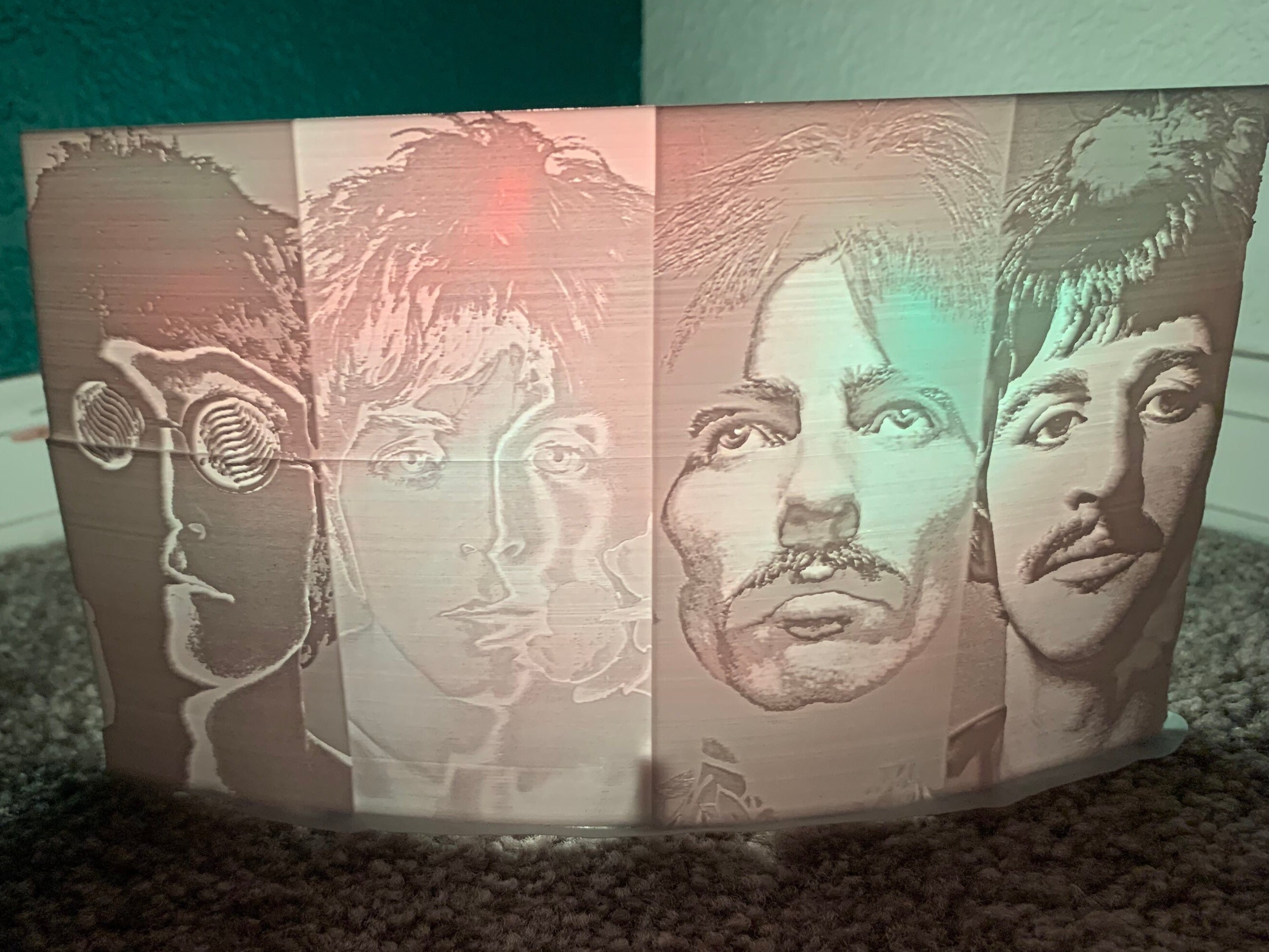 Classic Rock Lithophanes Comes With 17 Color LED and Stand and Remote ...
