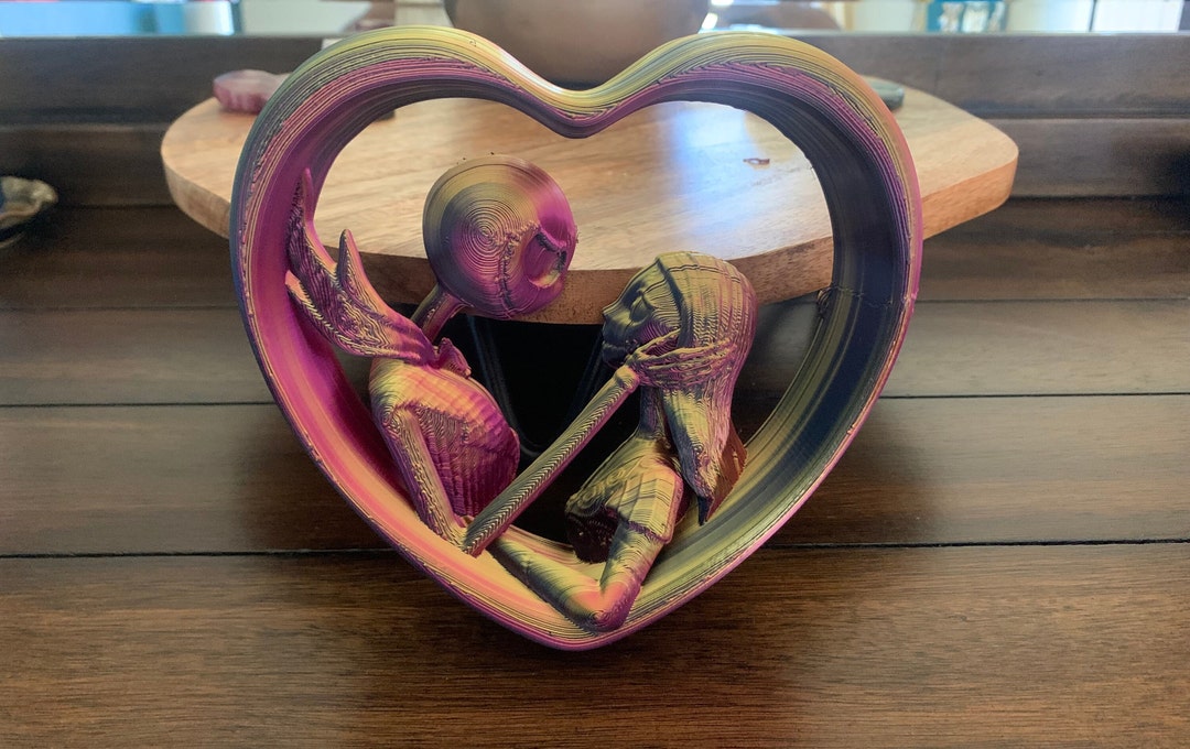 A Nightmare Before Christmas Jack and Sally Heart - Etsy