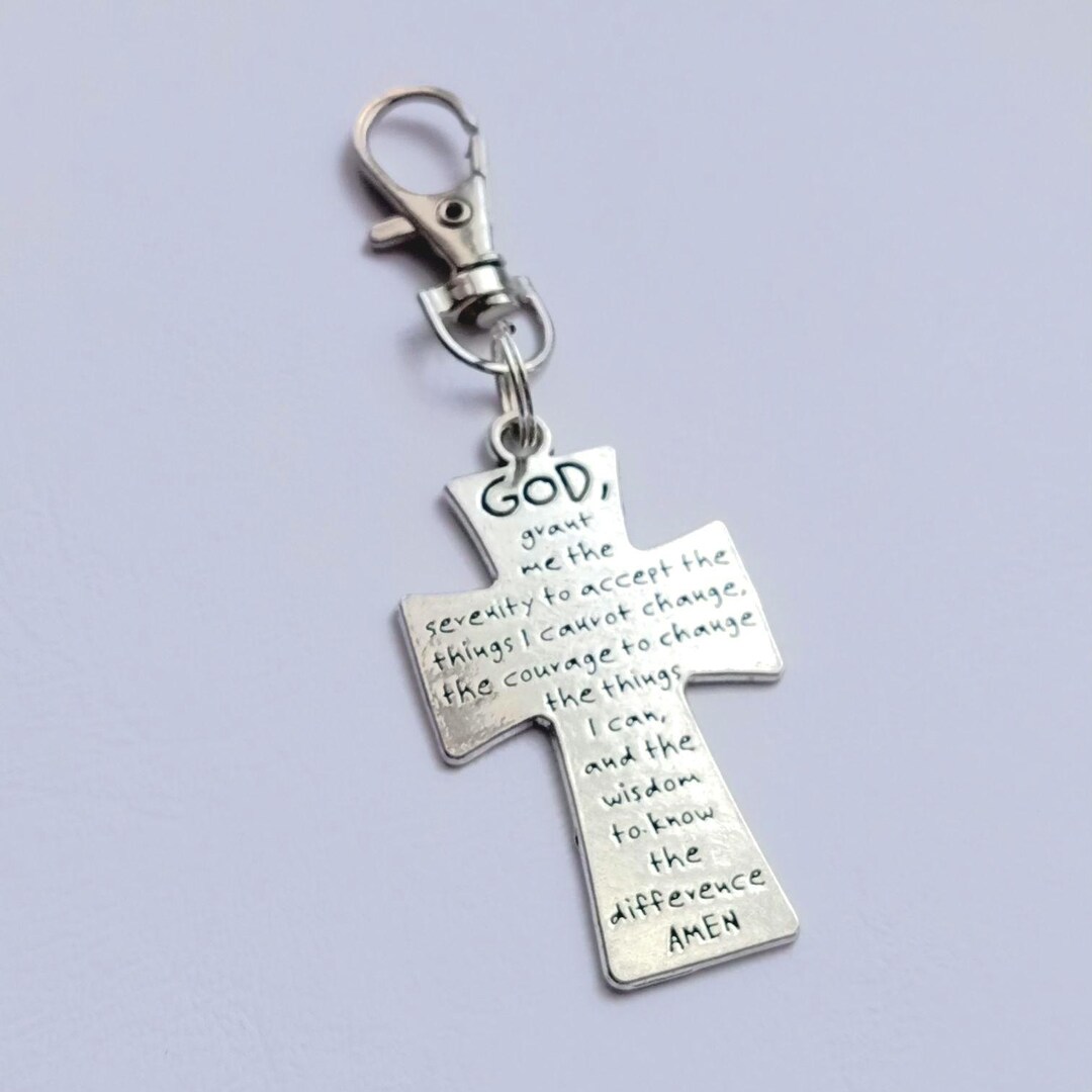 Serenity Prayer Keychain | Inspirational Christian Gift | Faith Quote ...