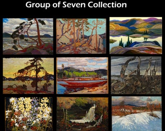 DIGITAL DOWNLOAD Group of Seven Inspired Landscape Painting 6 ...