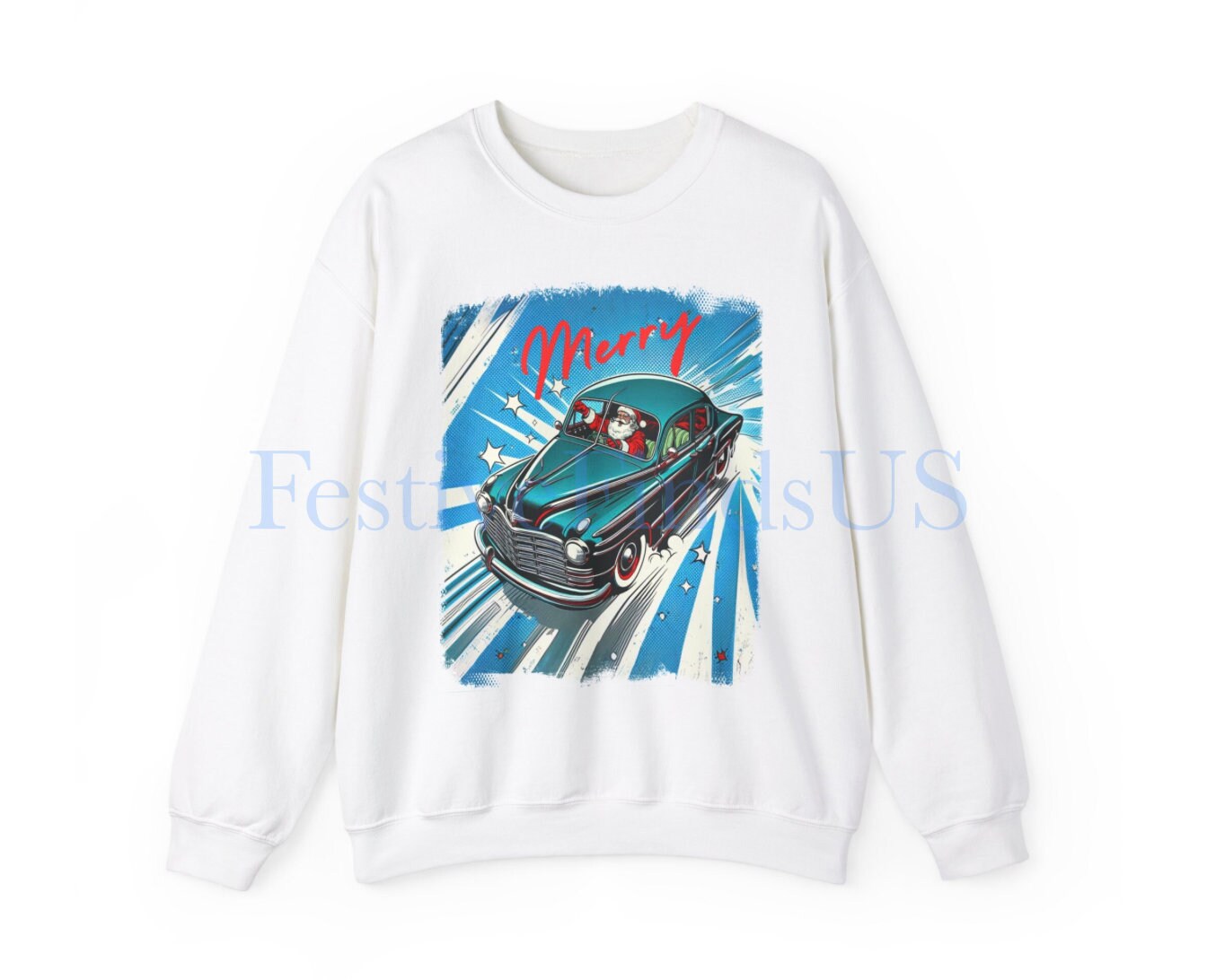 Sleighin' It: Santa's Vintage Whip Drip Sweater - Etsy