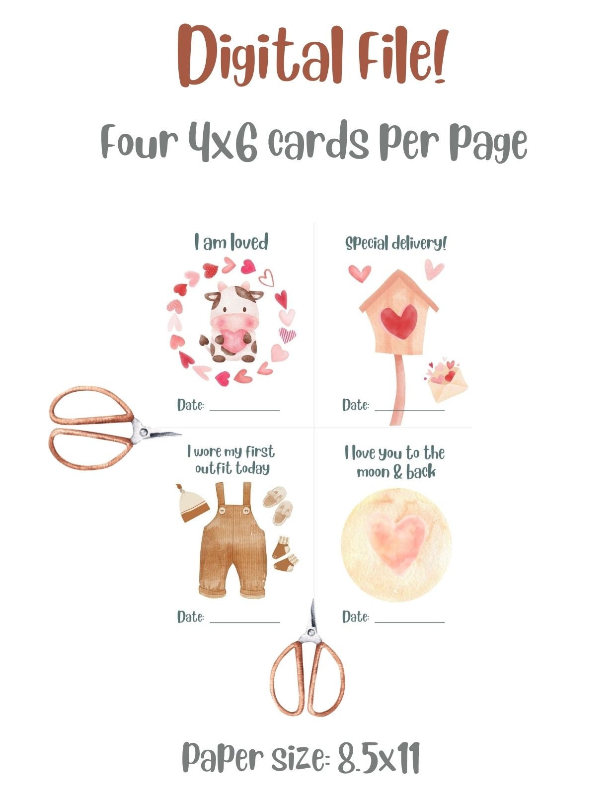 New!!! 124 Custom Themed NICU Milestone Cards for Premature GIRL/BOY ...