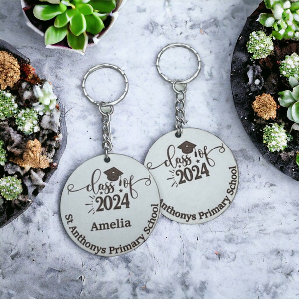 Personalised Keyring Class of 2024 - Etsy