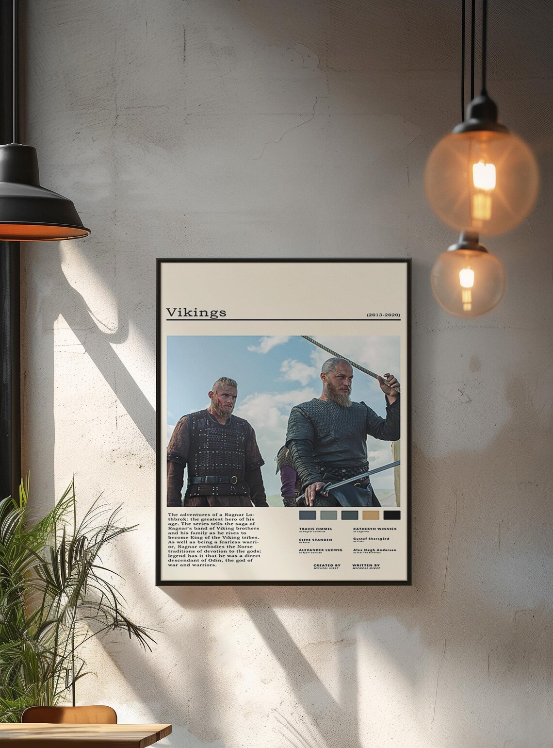Ragnar Lothbrok & Bjorn Ironside Poster, Vikings Tv Series, Wall Art ...