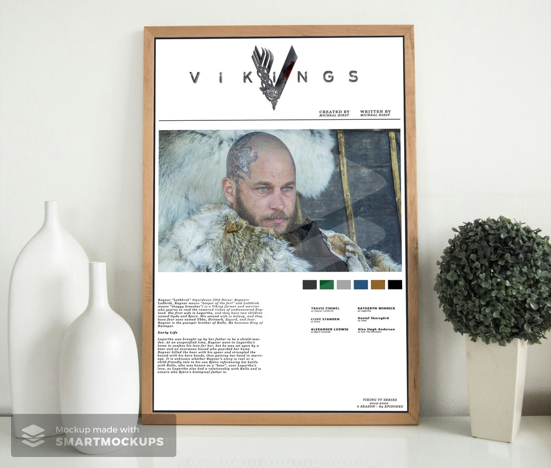Ragnar Lothbrok Poster, Vikings, Wall Art, Wall Decor, King Ragnar - Etsy