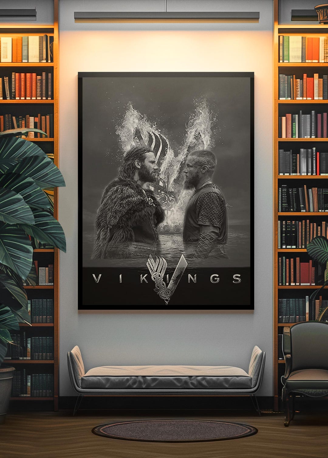 Ragnar Lothbrok and Rollo Poster, Vikings, Wall Art, Wall Decor, King ...