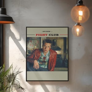Fight Club Tyler Durden - Brad Pitt Movie Poster, David Fincher, Wall ...