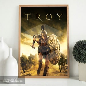 Troy Movie Poster, Brad Pitt, Wall Art, Wall Decor - Etsy