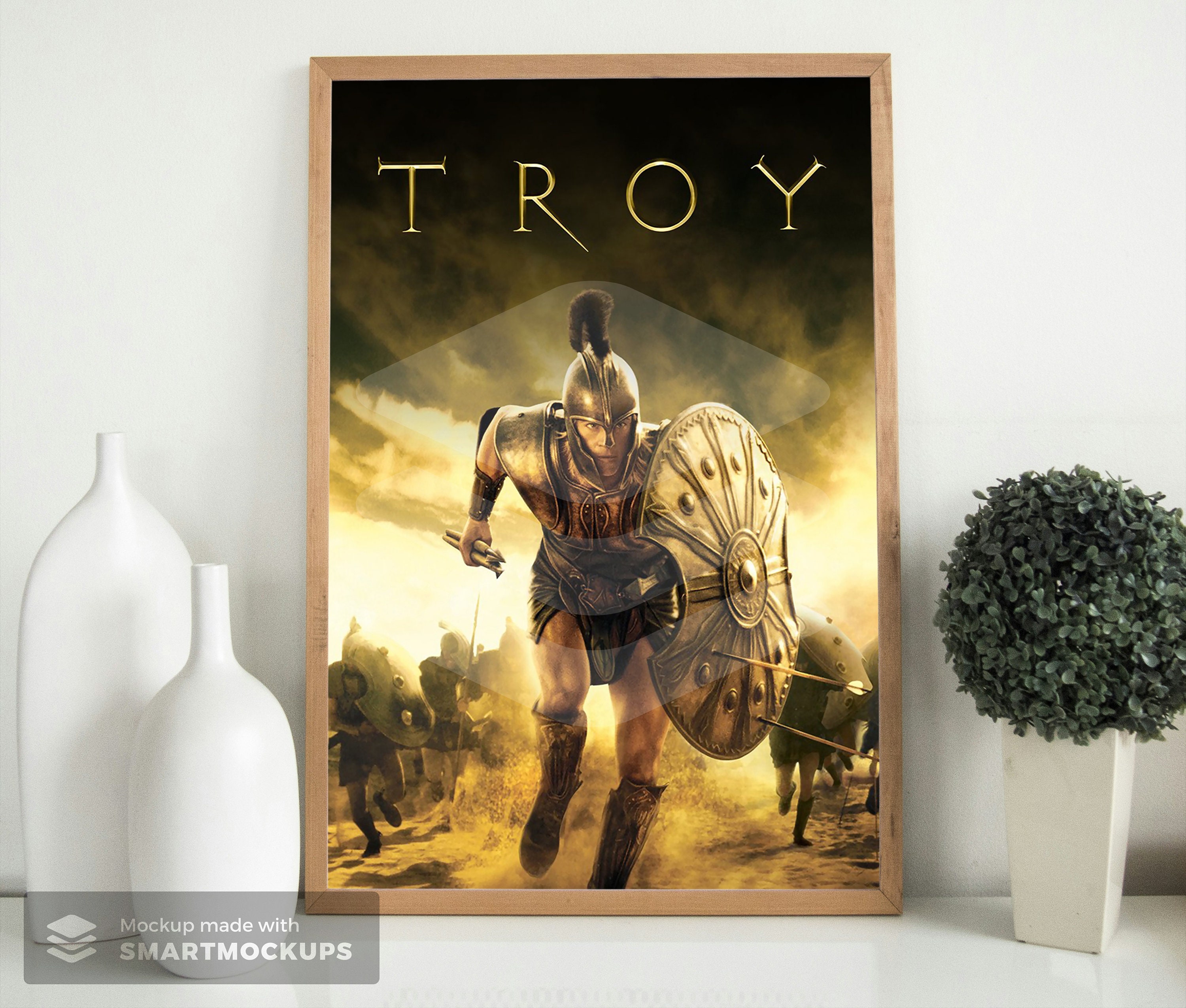 Troy Movie Poster, Brad Pitt, Wall Art, Wall Decor - Etsy