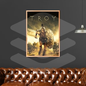 Troy Movie Poster, Brad Pitt, Wall Art, Wall Decor - Etsy