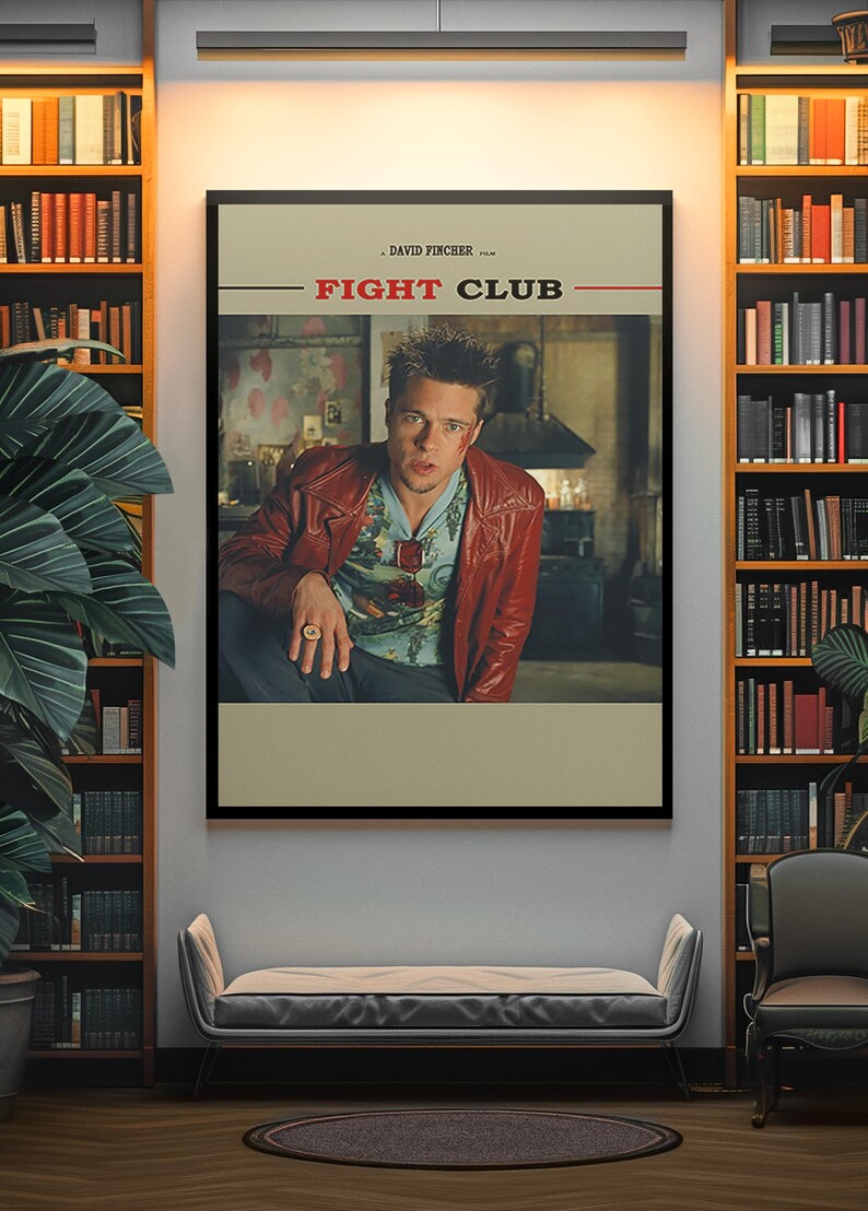 Fight Club Tyler Durden - Brad Pitt Movie Poster, David Fincher, Wall ...