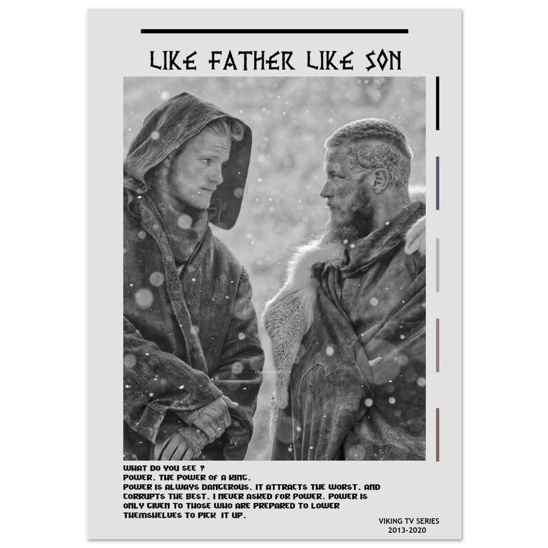 Vikings Tv Series Poster, Ragnar Lothbrok, Bjorn Ironside Poster, Wall ...