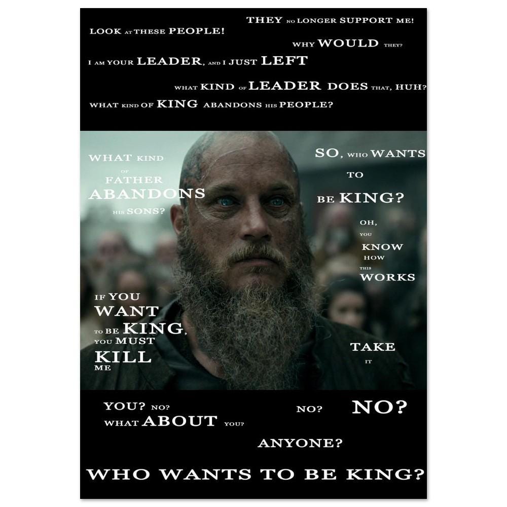 Ragnar Lothbrok Poster, Vikings, Wall Art, Wall Decor, King Ragnar - Etsy