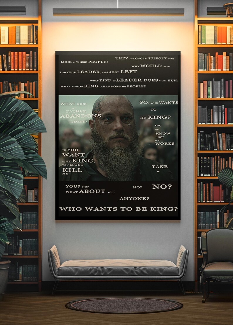 Ragnar Lothbrok Poster, Vikings, Wall Art, Wall Decor, King Ragnar - Etsy